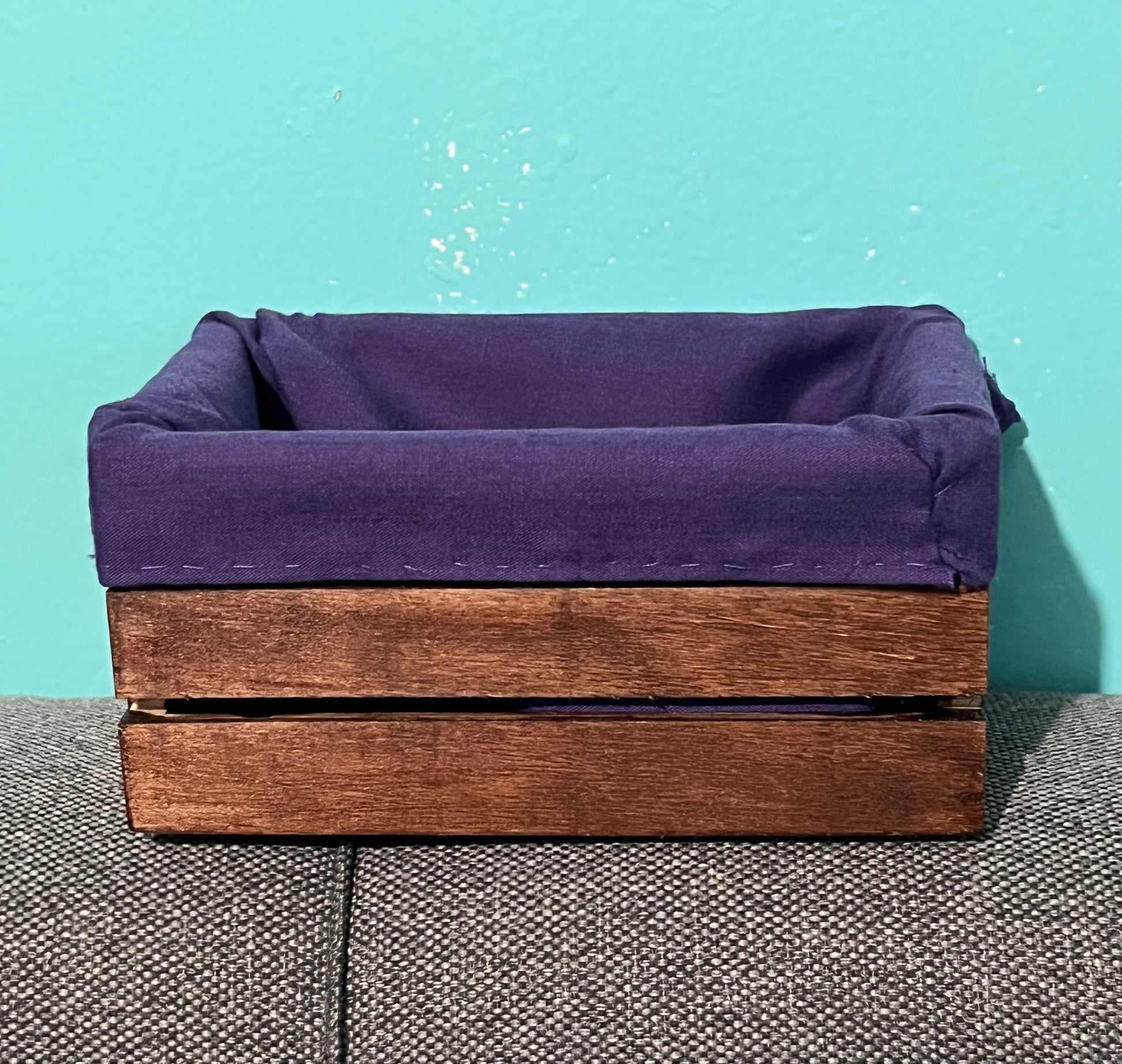 Mini Wood Crate with Liner – leaf + marble