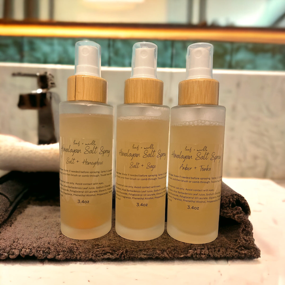 Himalayan Salt Hair Texturizing Spray – leaf + marble